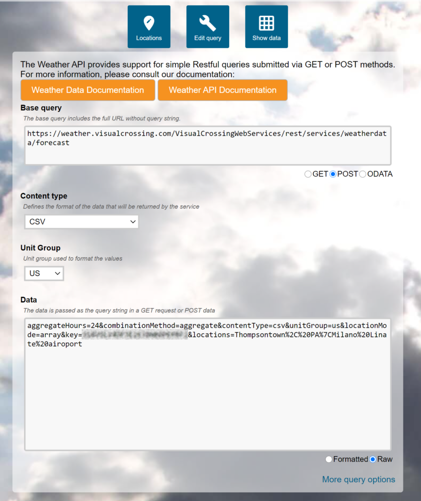 How to use cURL to fetch bulk weather data | Visual Crossing